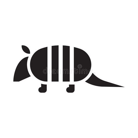 Armadillo On A White Background Vector Illustration Decorative Design