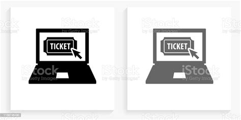 網上購票黑白廣場圖示向量圖形及更多圖示圖片 圖示 差異 影 Istock