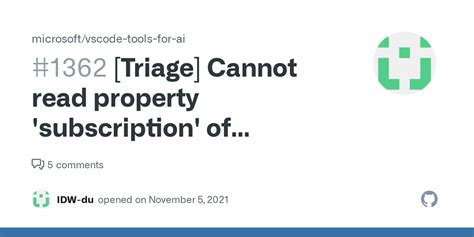 Triage Cannot Read Property Subscription Of Undefined Issue 1362