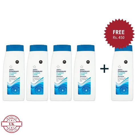 Superdrug Anti Dandruff Classic Care Shampoo 500ml 4pcs Set 1 Full S