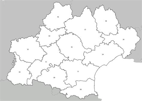 Carte de l Occitanie Occitanie carte des villes départements