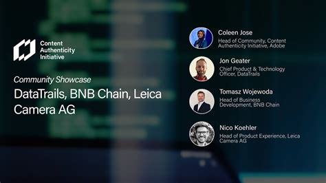 community showcase datatrails bnb chain leica camera ag youtube