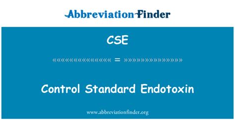 Cse 代表 控制标准内毒素 Control Standard Endotoxin