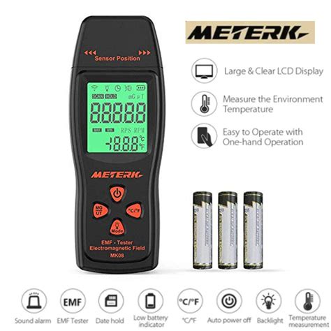 Meterk Emf Meter Electromagnetic Field Radiation Detector Handheld Mini