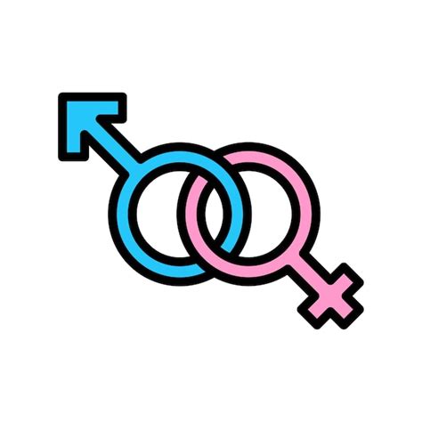Premium Vector A Pink And Blue Symbol For Gender Equality With A Male And Female Symbol