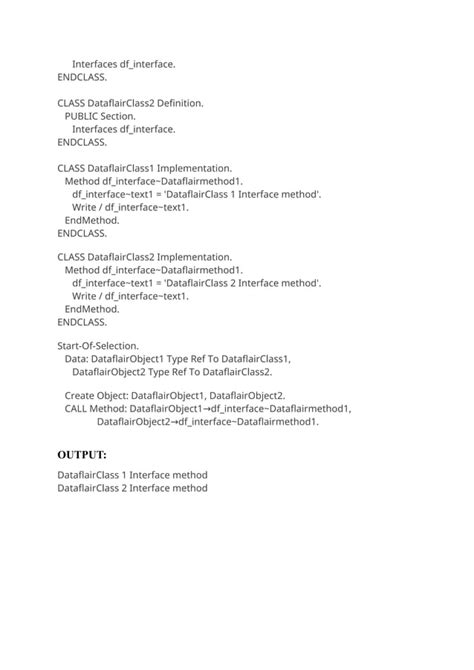 Object Oriented Programming Abapdocx