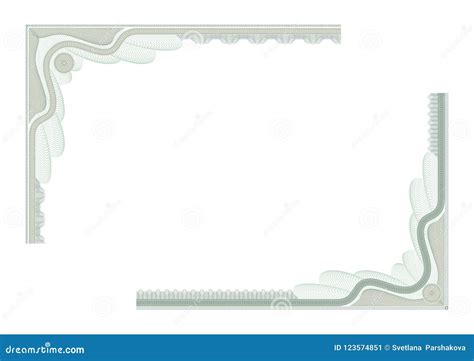 Decorative Corners For Awards Certificates And Securities Cartoon