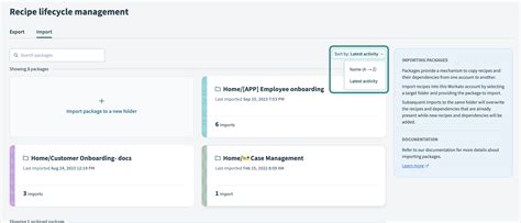 Recipe Lifecycle Management Importing Workato Docs