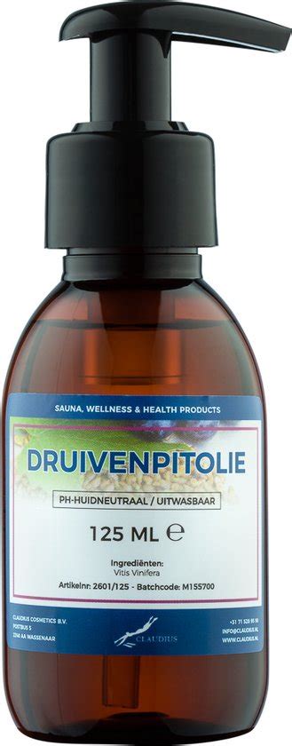Druivenpitolie 125 Ml Met Pomp 100 Natuurlijk Biologisch En Koudgeperst Bol