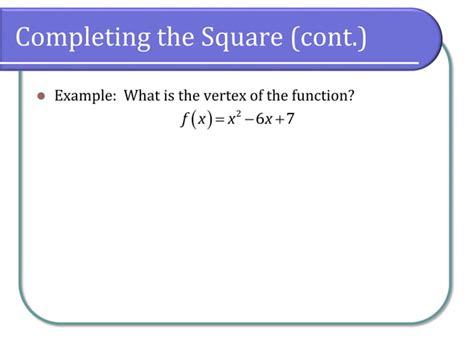 31 Quadratic Functions And Models Ppt