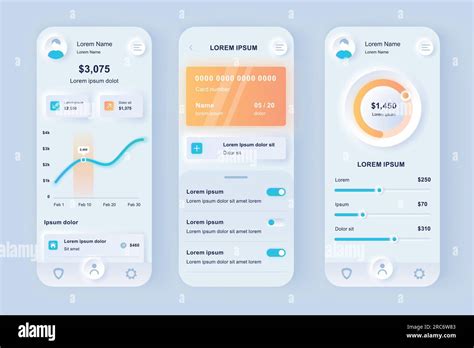 online banking unique neomorphic design kit smart finance application