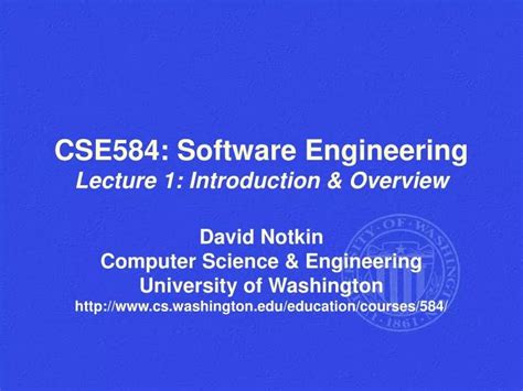 ppt cse584 software engineering lecture 1 introduction and overview