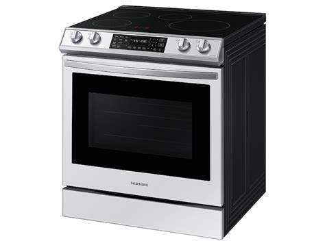 30 Inch White Glass Induction Range With Convection Oven Bespoke
