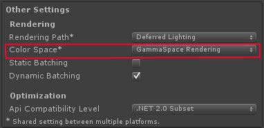 Unity Manual Linear Rendering