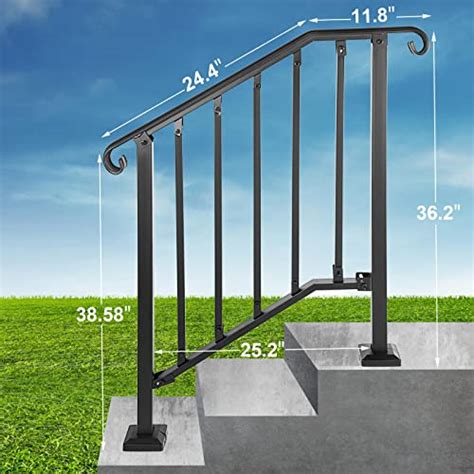 Tmee Handrails For Outdoor Steps Fits 1 To 3 Steps Handrail Stair