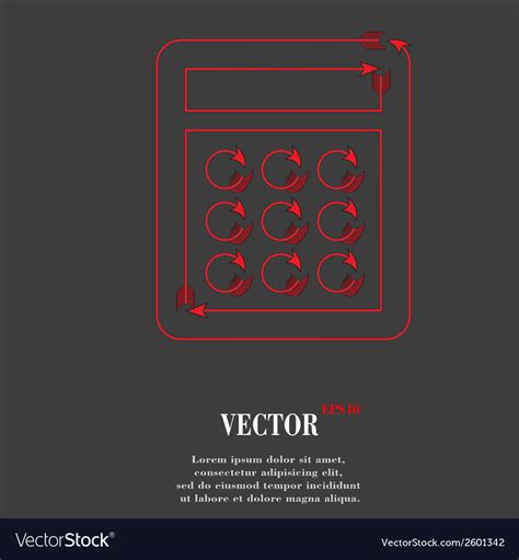 Calculator Flat Modern Web Button And Space Vector Image