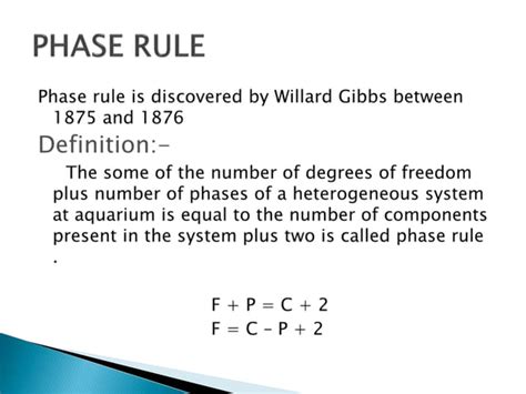 Application Of Phase Rule To Three Component System Pptx Chemistry Science