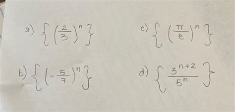 Solved A 32n C Eπn −75n D 5n3n2