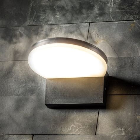 Applique Murale Dextérieur Led Courbée Noire Cgc Aubrey 4000k Blanc