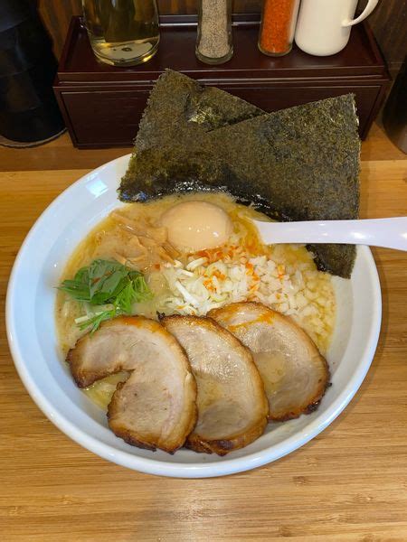 『濃厚鶏白湯らぁめん塩全部¥1300円数量限定』らぁめん 麺彩家のレビュー ラーメンデータベース