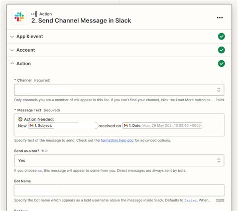 Failed To Create A Send Channel Message In Slack Error From Slack