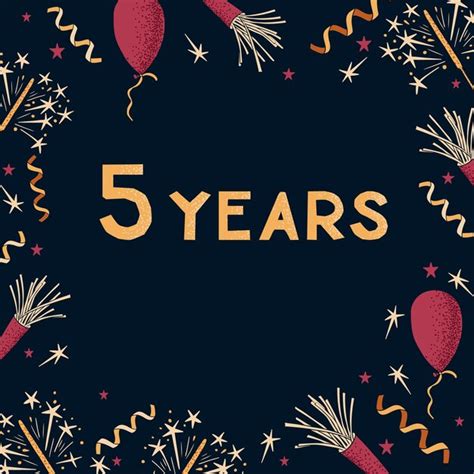 Premium Vector Greeting Card With Text Years Dark Theme