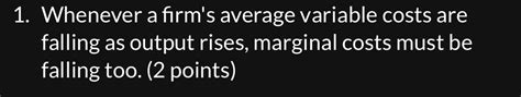 solved whenever a firm s average variable costs are falling
