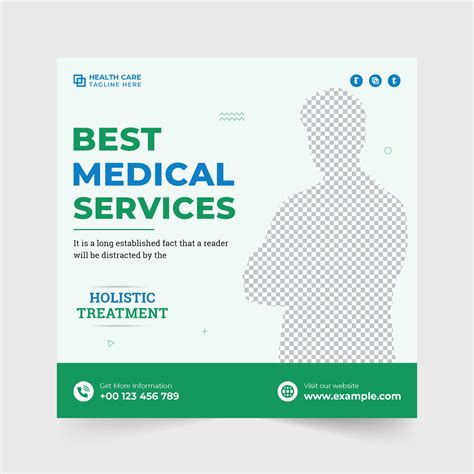 Plantilla De Servicio De Atención Médica Clínica Para Publicidad