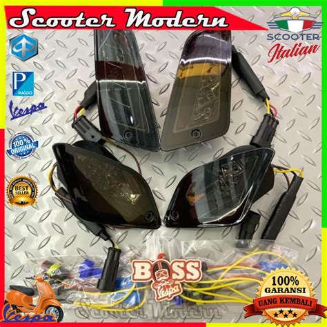 Jual Indicator Sein LED Smoke Vespa GT Series GTS GTV Vespa Matic Vespa
