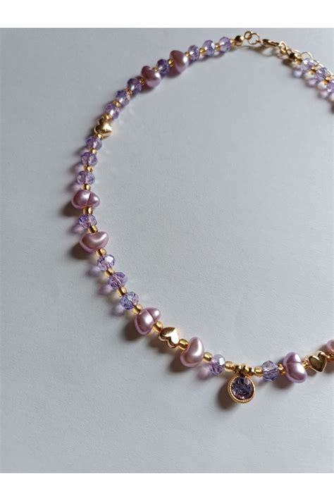 Fata Morgana Accessory Lila Pırıltı Uçlu Incili Kolye Fiyatı Yorumları