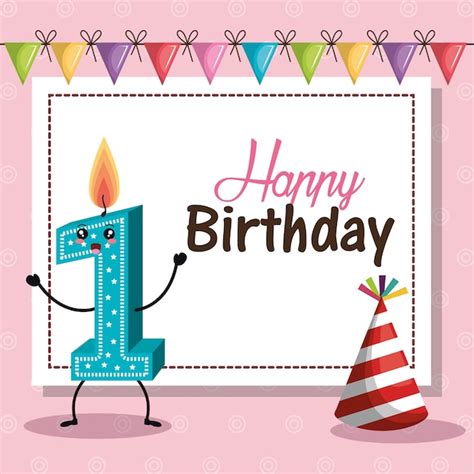 Joyeux Anniversaire Célébration Carte Vecteur Illustration