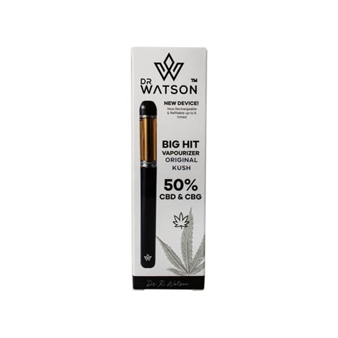 Dr Watson Big Hit 500mg Full Spectrum Cbd And Cbg Vapourizer Pen Vape Co Uk