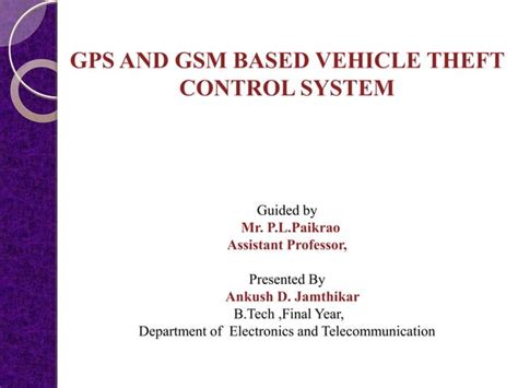 Vehicle Theft Control System Pdf