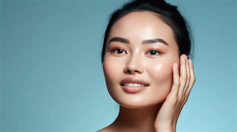 Premium Ai Image A Woman With A Skin Care Product
