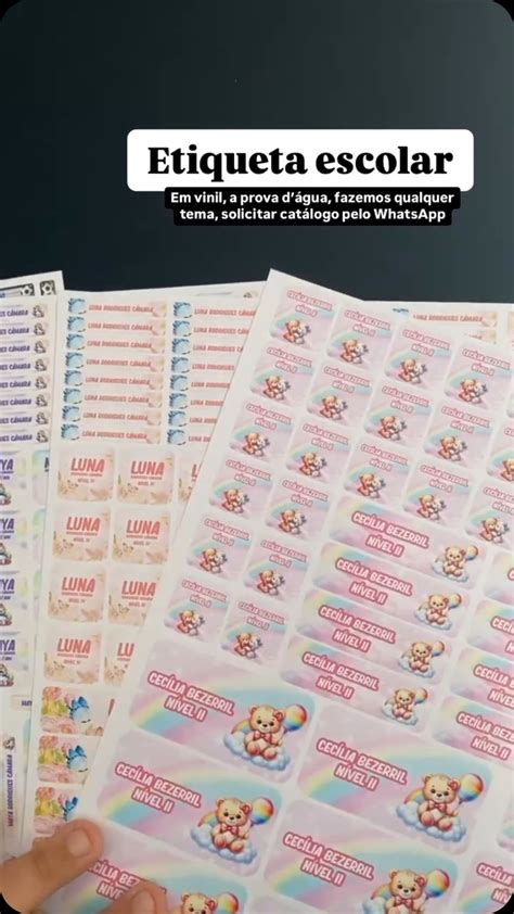 camaleão soluções gráficas etiqueta escolar 📌 instagram
