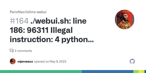 Webuish Line 186 96311 Illegal Instruction 4 Python Apppy