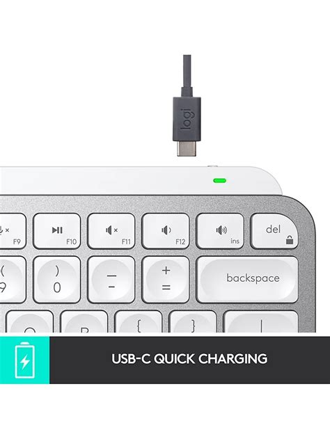 Logitech MX Keys Mini, Bluetooth Wireless Keyboard, Pale Grey