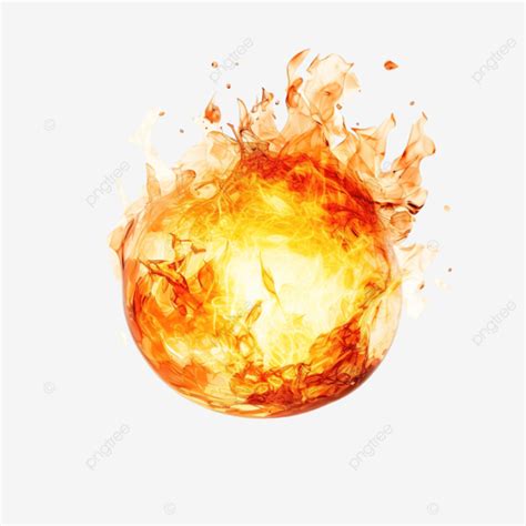 Fireball Drop Effect Bonfire Hot Flame PNG Transparent Image And
