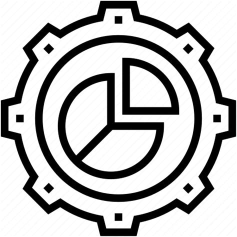 Analytics Cog Cogwheel Pie Chart Strategy Icon