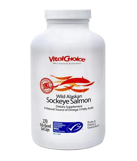 Vital Choice Wild Alaskan Sockeye Salmon Oil 1000 Mg 270 So