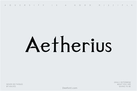 Aetherius Font Free Download And Preview Deefont