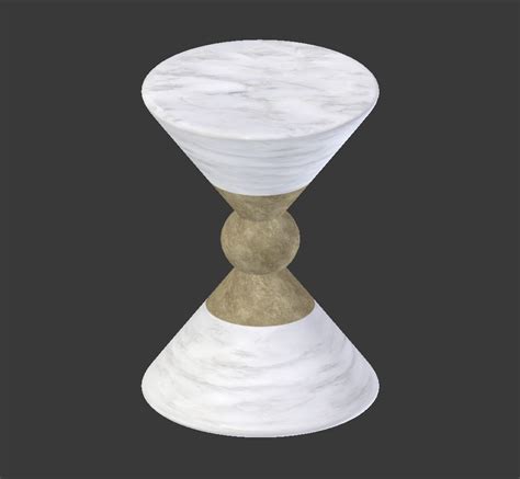 현대 라운드 화이트와 골드 사이드 테이블 3d 모델 6 3ds Dae Fbx Unknown Obj Free3d