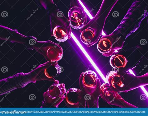 Clinking Glasses With Alcohol And Toasting Party Congratulations To The Event Cheerful Party