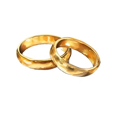Wedding Engagement Ring Watercolor Clipart 24636096 Png