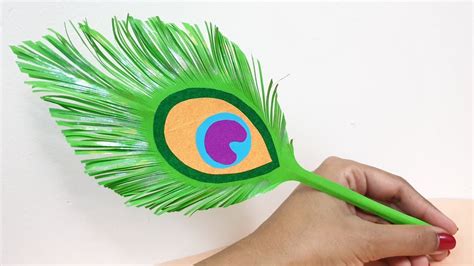 Peacock Feather Craft Easy Paper Craft Paper Feathers Diy