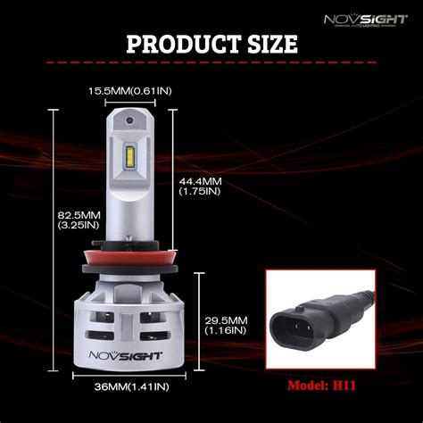 Novsight N LED Car Headlight Bulbs HB HB H H H LED Light For High Low Beam