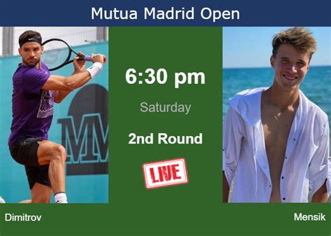 How To Watch Dimitrov Vs Mensik On Live Streaming In Madrid On Saturday Tennis Tonic News
