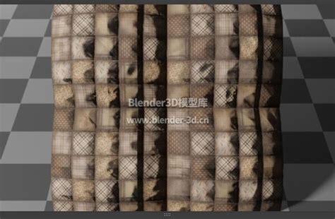 面料布料编织物棉麻布格子呢贴图 Blender材质球纹理贴图模型下载 Blender3d模型库