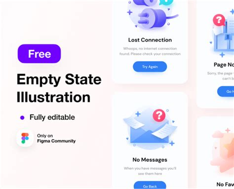 Figma Empty State UI Design Templates
