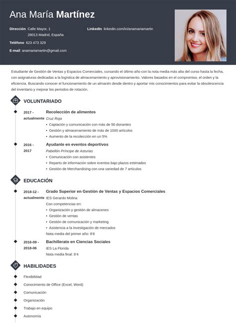 Currículum sin experiencia previa Cómo hacerlo y ejemplos